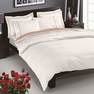 Постельное белье Tivolyo Home ELEGANT хлопковый сатин делюкс пудра евро ...